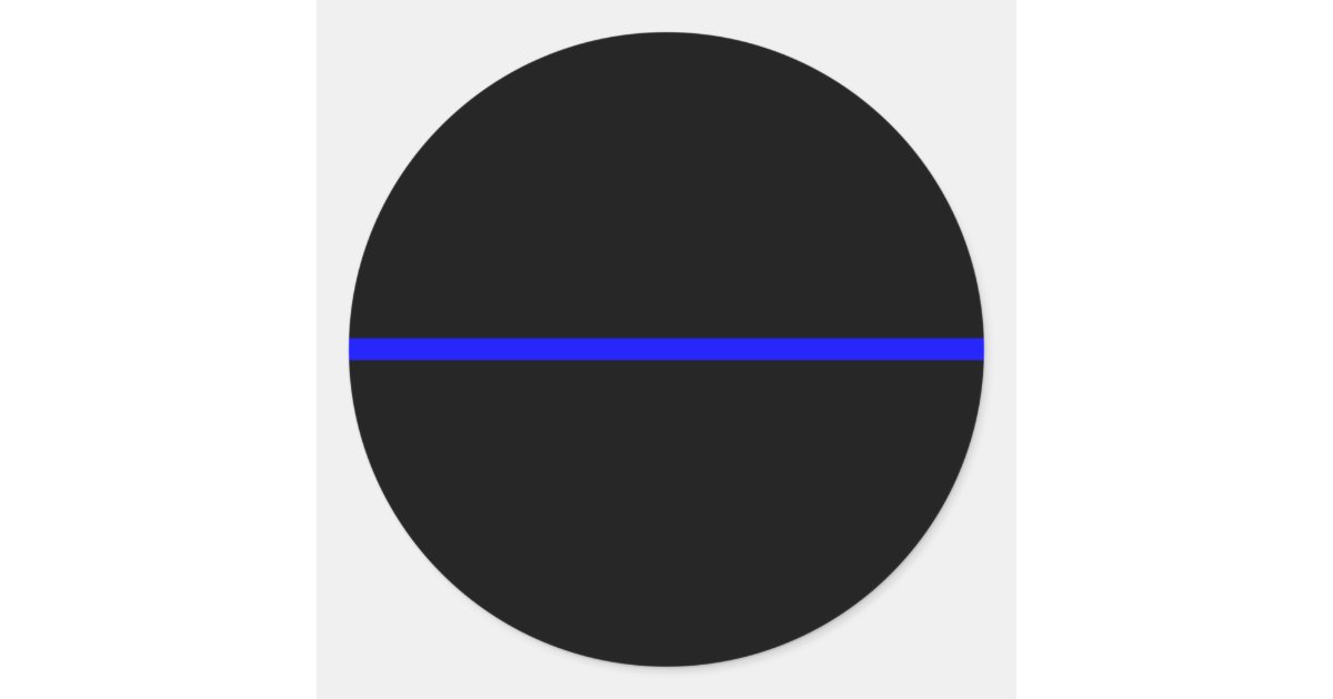 The Symbolic Thin Blue Line Decor Classic Round Sticker | Zazzle
