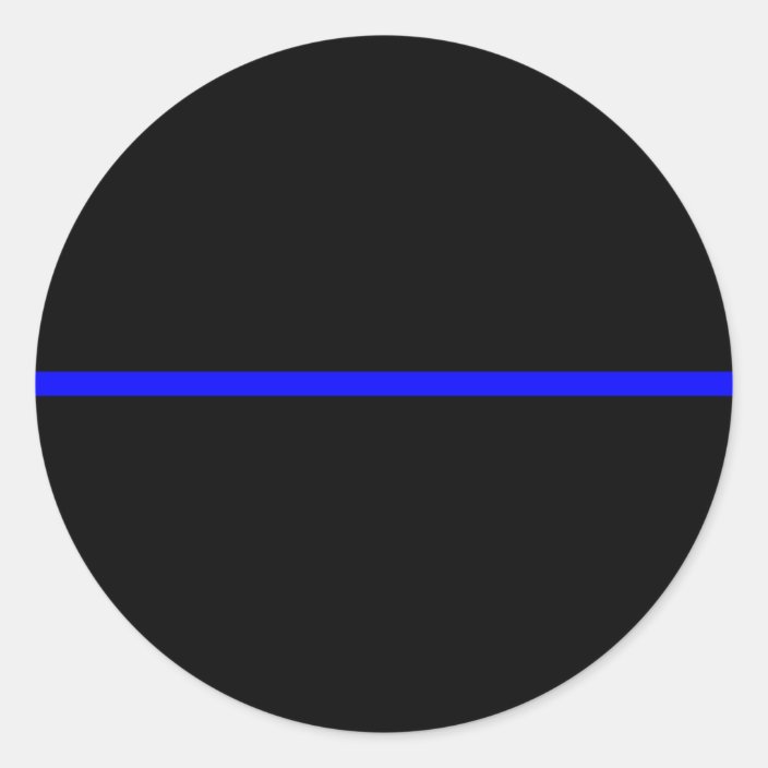 The Symbolic Thin Blue Line Decor Classic Round Sticker | Zazzle.com