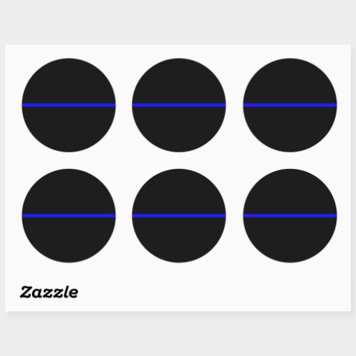 The Symbolic Thin Blue Line Decor Classic Round Sticker | Zazzle