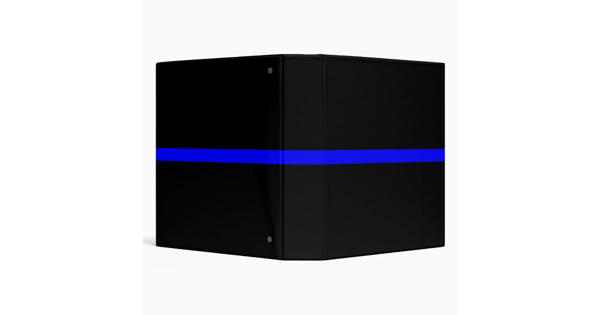 The Symbolic Thin Blue Line Graphic 3 Ring Binder | Zazzle