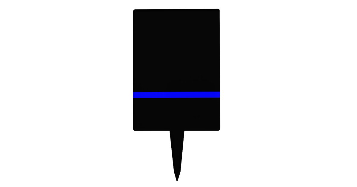 The Symbolic Thin Blue Line Graphic Cake Topper | Zazzle