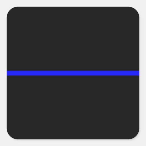 The Symbolic Thin Blue Line Square Sticker