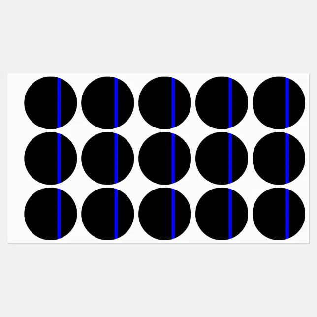 The Symbolic Thin Blue Line Vertical Style Labels | Zazzle
