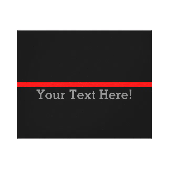The Symbolic Thin Red Line Personalize This Canvas Print | Zazzle