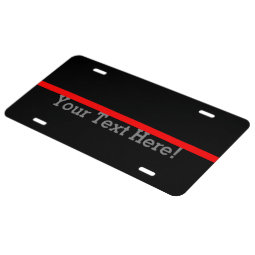The Symbolic Thin Red Line Personalize This License Plate | Zazzle