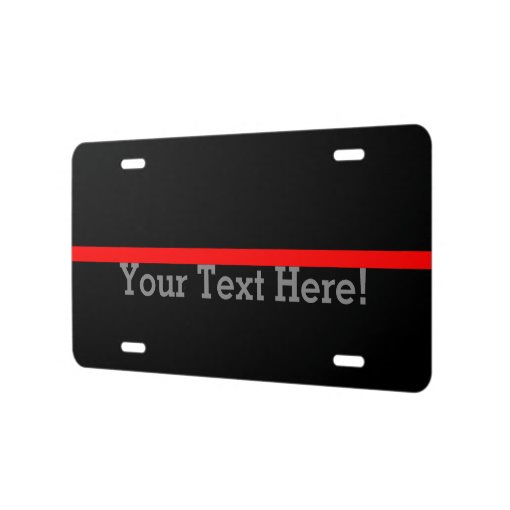 The Symbolic Thin Red Line Personalize This License Plate | Zazzle