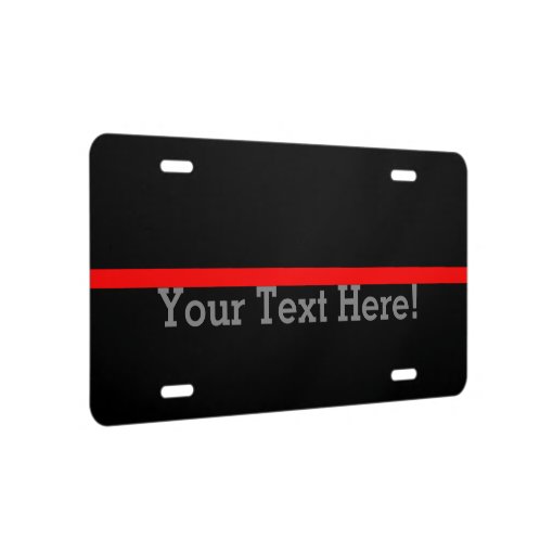 The Symbolic Thin Red Line Personalize This License Plate | Zazzle