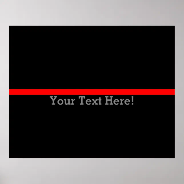 The Symbolic Thin Red Line Personalize This Poster | Zazzle