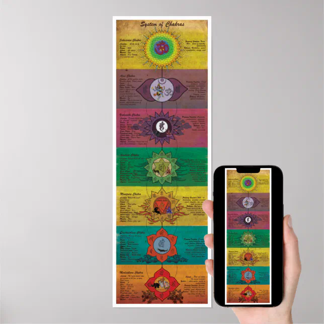 The System Of Chakras Poster | Zazzle
