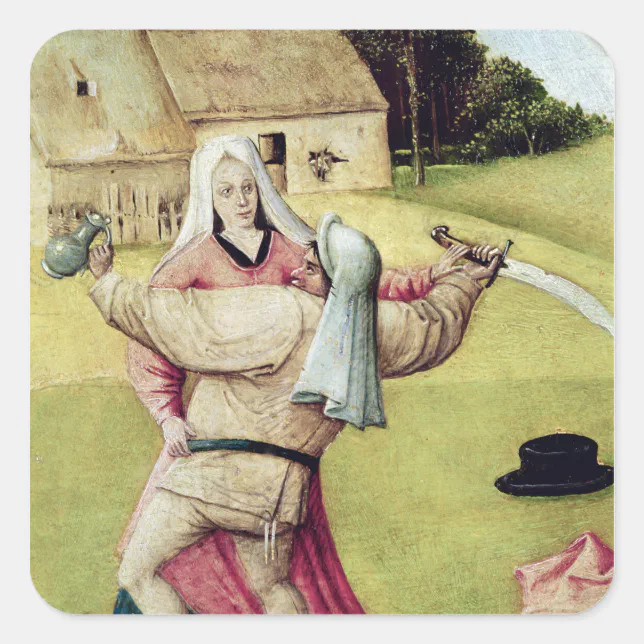 The Table of the Seven Deadly Sins Square Sticker | Zazzle