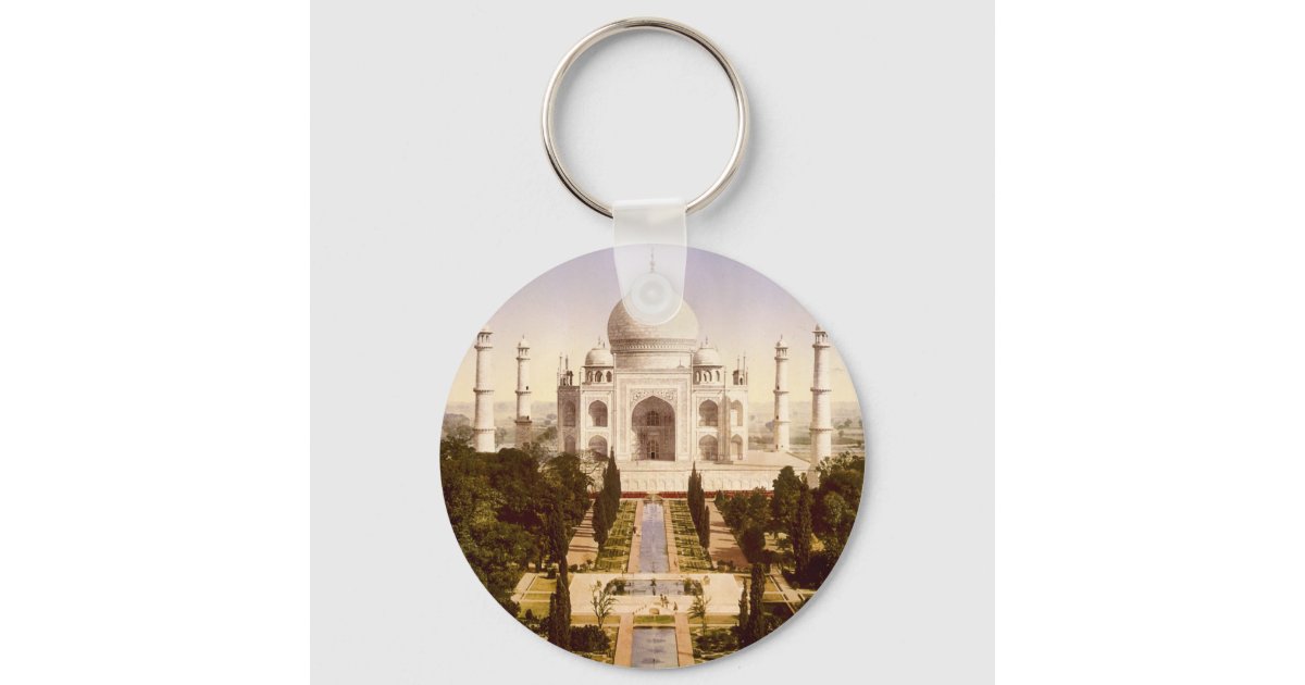The Taj Mahal in Agra India Keychain | Zazzle