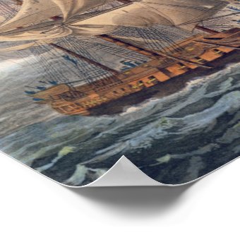 The Taking of the English Vessel 'The Java' Poster | Zazzle