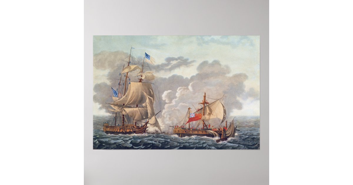 The Taking of the English Vessel 'The Java' Poster | Zazzle