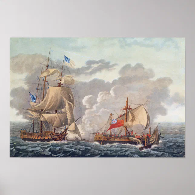 The Taking of the English Vessel 'The Java' Poster | Zazzle