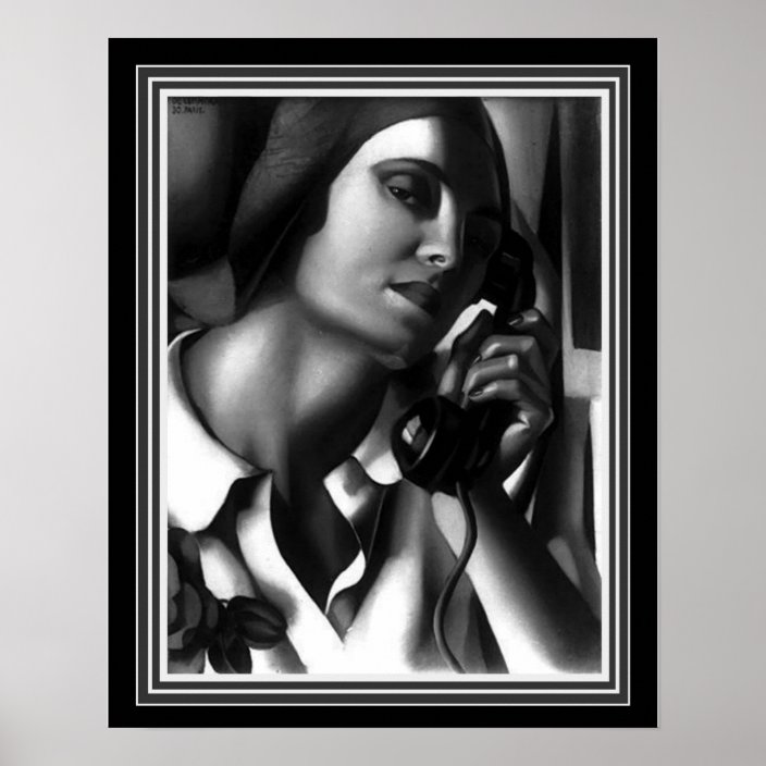 "The Telephone" Art Deco Print -Tamara de Lempicka | Zazzle.com