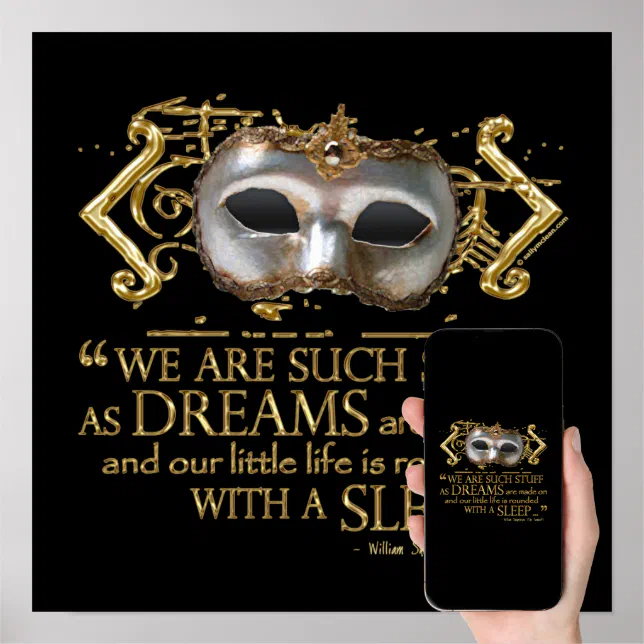 The Tempest Quote (Gold Version) Poster | Zazzle