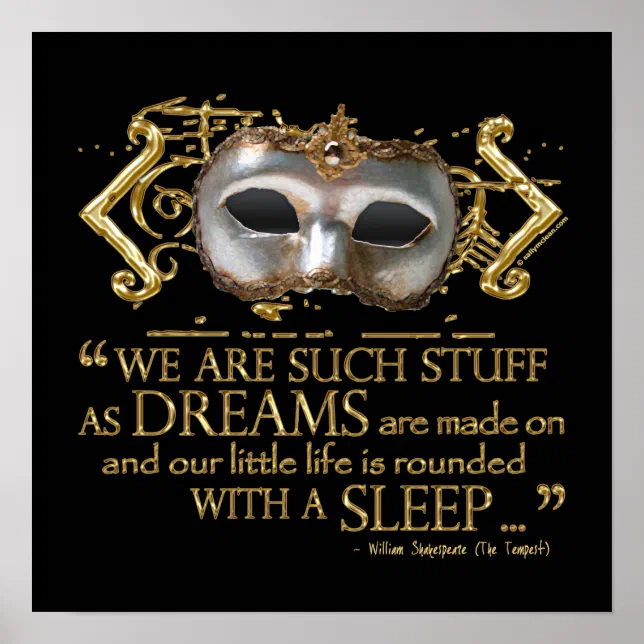 The Tempest Quote (Gold Version) Poster | Zazzle
