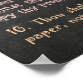 The Ten Commandments of Math Poster | Zazzle