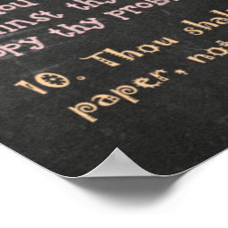 The Ten Commandments of Math Poster | Zazzle