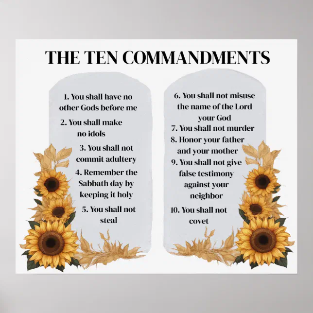 The Ten Commandments Poster | Zazzle