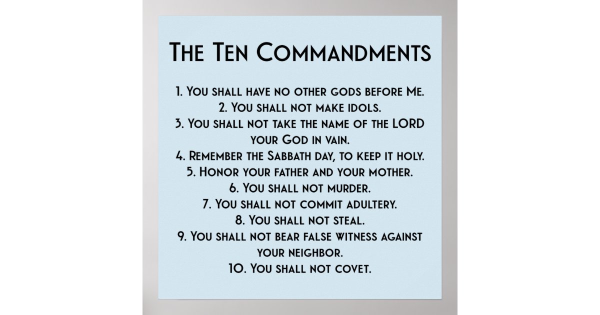 The Ten Commandments Poster | Zazzle