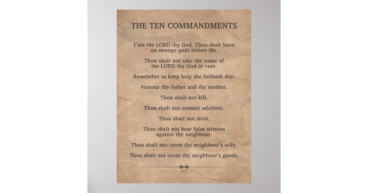 The Ten Commandments Poster | Zazzle