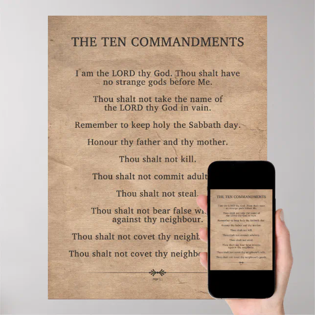 The Ten Commandments Poster | Zazzle
