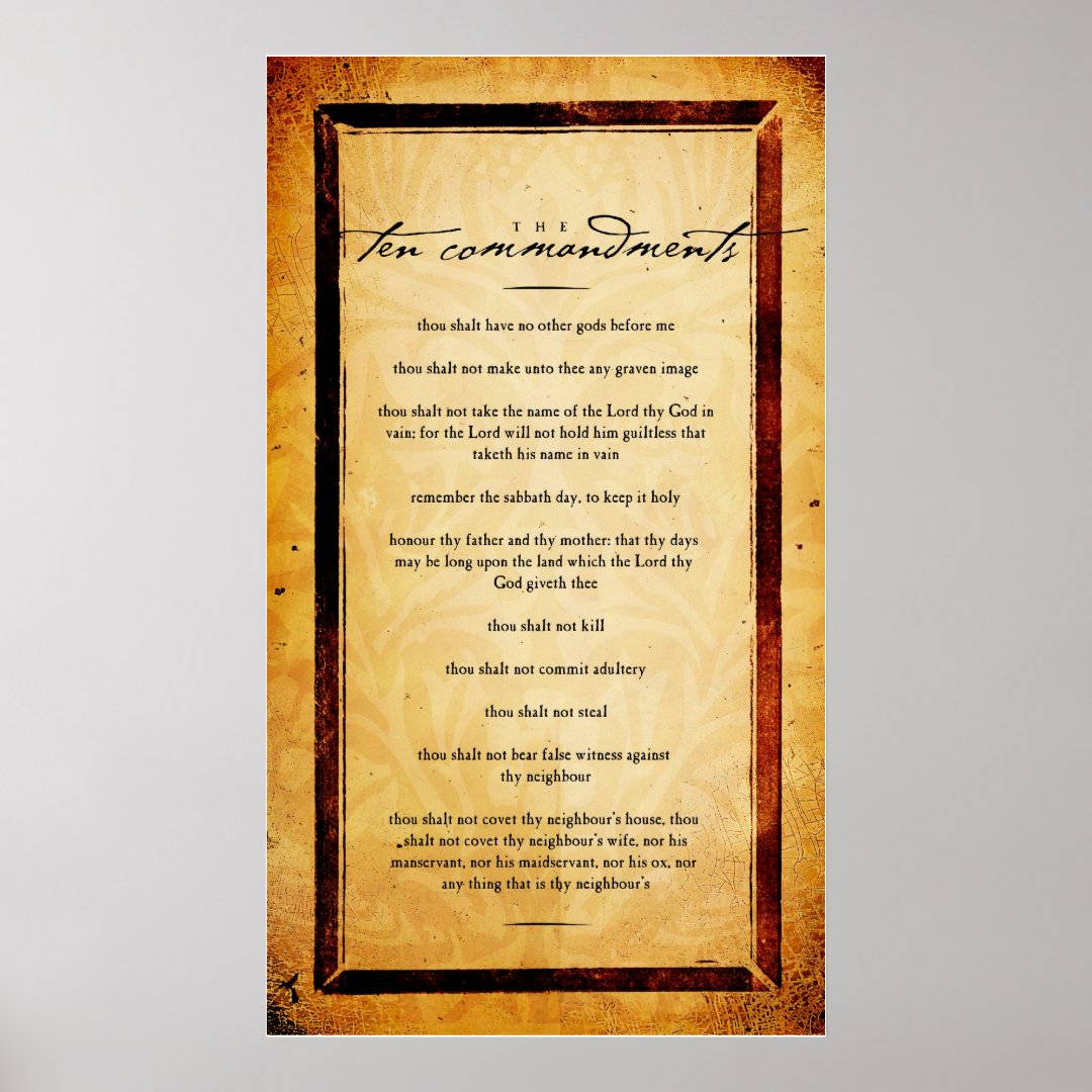 The Ten Commandments Poster | Zazzle