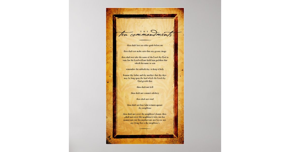 The Ten Commandments Poster | Zazzle