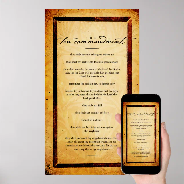 The Ten Commandments Poster | Zazzle