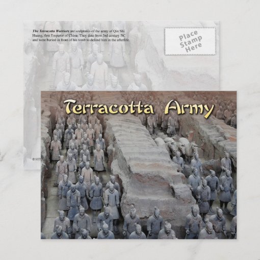The Terracotta Army of the first Emperor of China Postcard | Zazzle