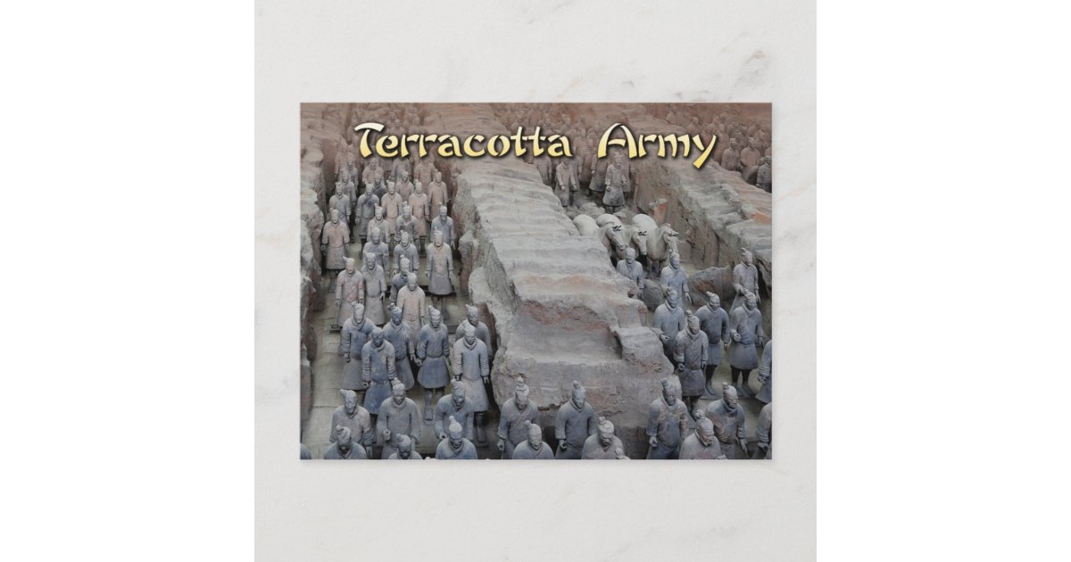 The Terracotta Army of the first Emperor of China Postcard | Zazzle