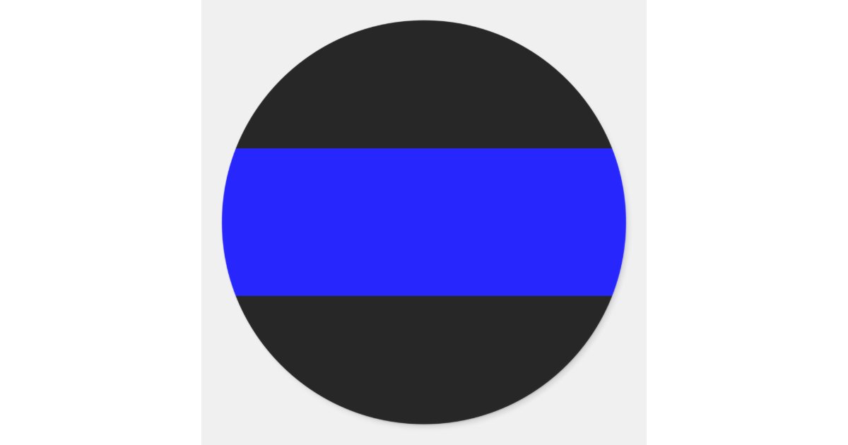 The Thin Blue Line Classic Round Sticker | Zazzle