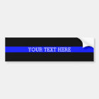 Police Blue Thin Line Bumper Sticker | Zazzle.com