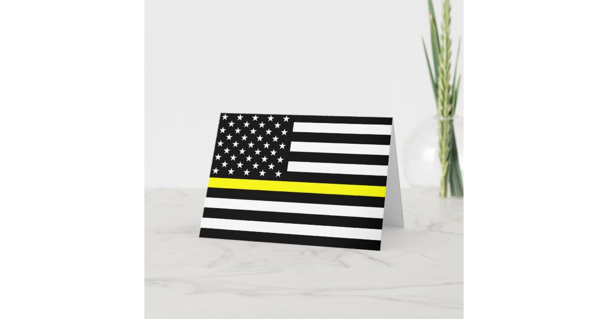 The Thin Gold Line Flag Card | Zazzle.com
