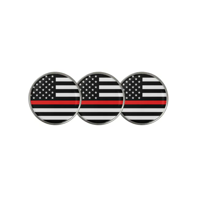 The Thin Red Line Flag Golf Ball Marker | Zazzle