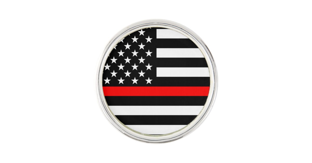 The Thin Red Line Graphic Decor Display on a Pin | Zazzle