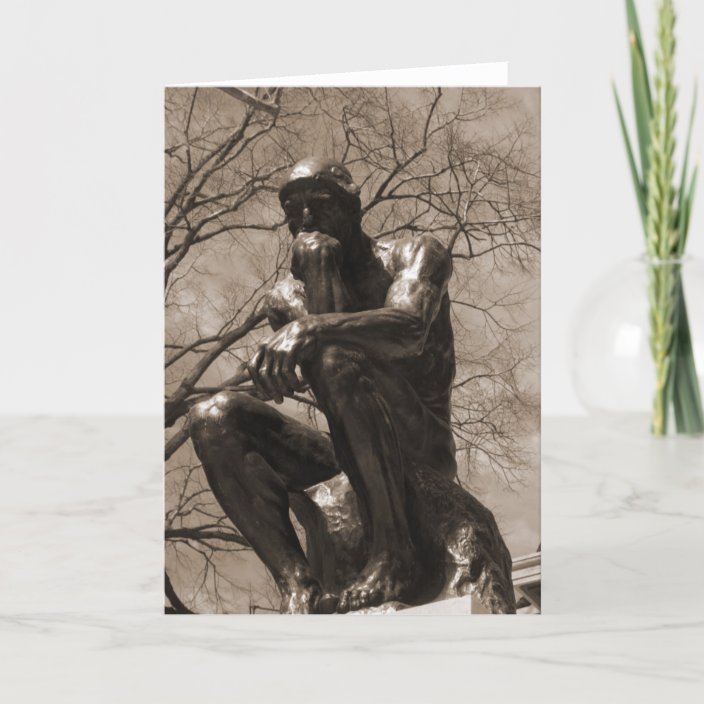 The Thinker Card | Zazzle.com