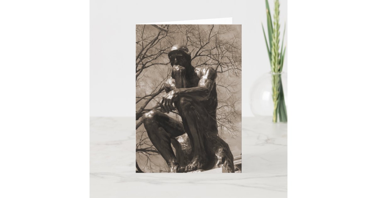 The Thinker Card | Zazzle