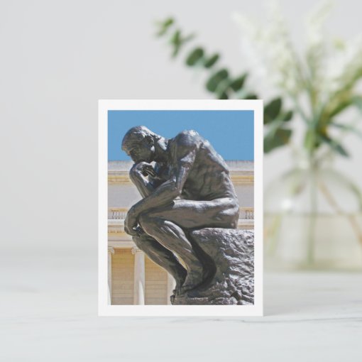 The Thinker photo painting postcard | Zazzle
