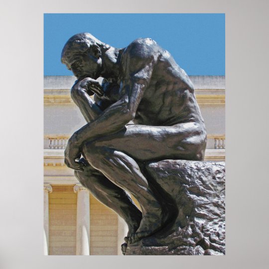 The Thinker photo painting Poster | Zazzle.com