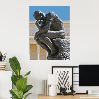 The Thinker photo painting Poster | Zazzle