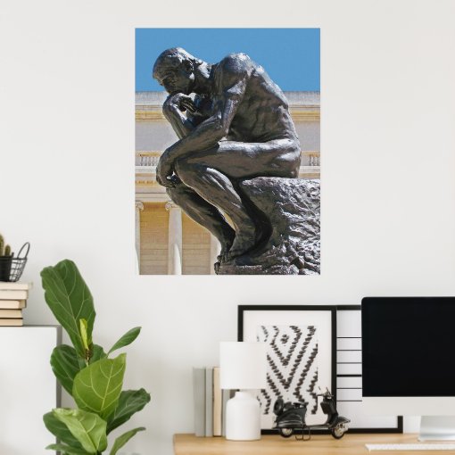 The Thinker photo painting Poster | Zazzle