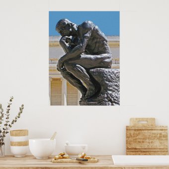 The Thinker photo painting Poster | Zazzle