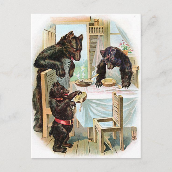 The Three Bears Postcard | Zazzle