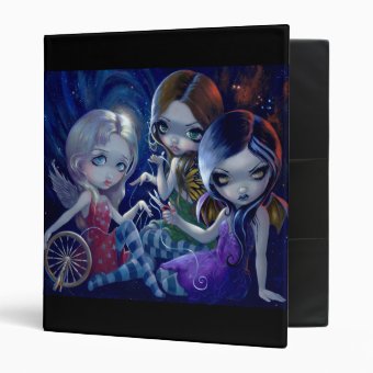 The Three Fates BINDER gothic goddess fairy art | Zazzle