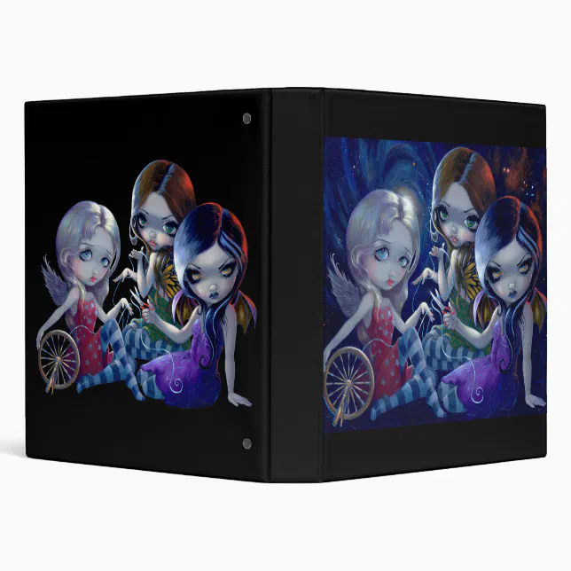 The Three Fates BINDER gothic goddess fairy art | Zazzle
