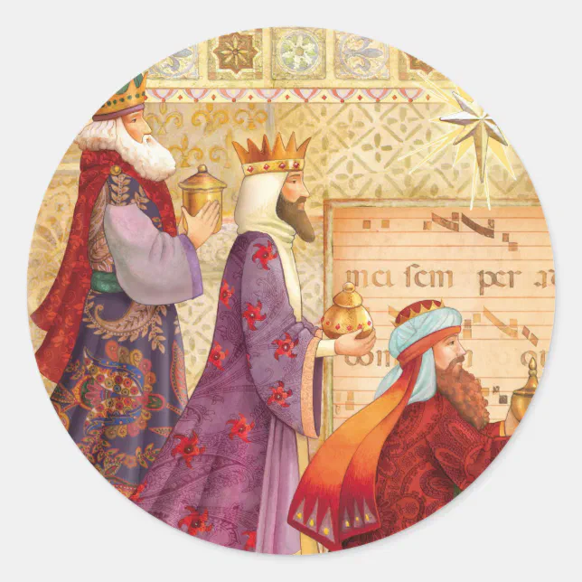 The Three kings Classic Round Sticker | Zazzle
