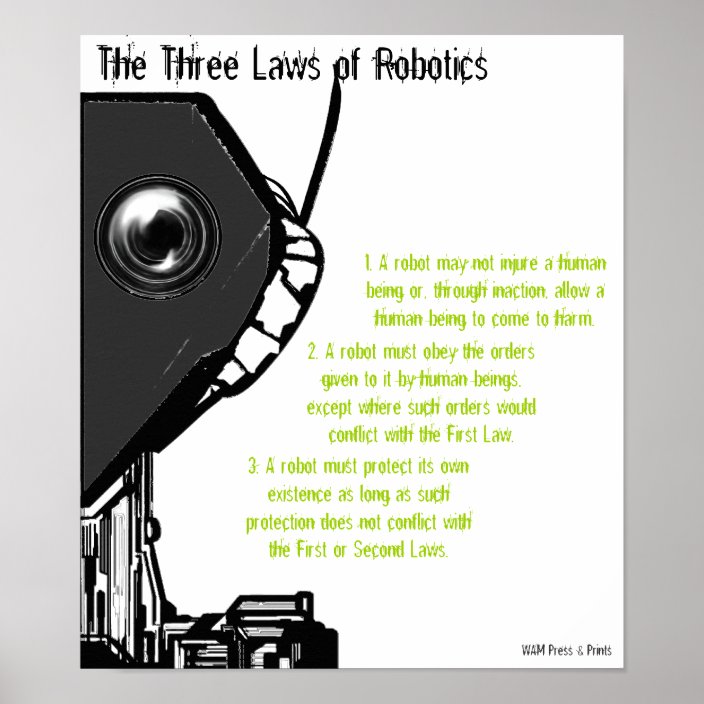 "The Three Laws of Robotics" Poster | Zazzle.com