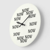 The time is now clock | Zazzle